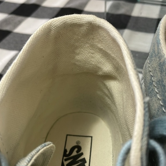 Vans | Shoes | Vans Sk8 Hi Tapered Denim Destroy Winter Sky Washed Blue ...